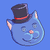 Cat with a hat @ PixelJoint.com