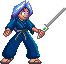 Blue swordsman @ PixelJoint.com