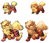 Growlithe and Arcanine with RTX on @ PixelJoint.com