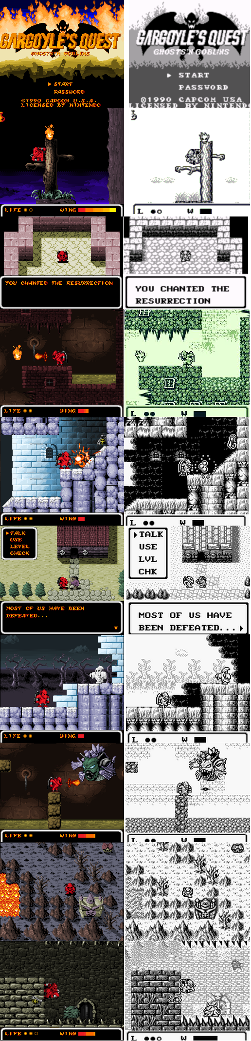 16-bit mockup of Gargoyle's Quest @ PixelJoint.com