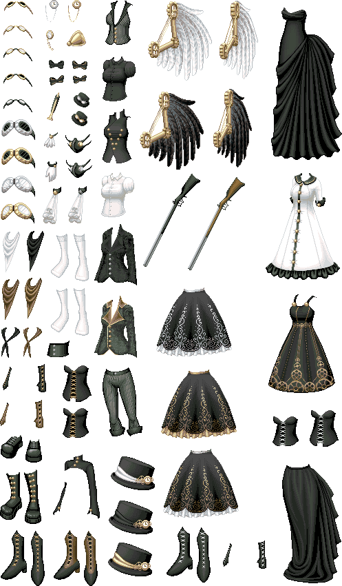 Steampunk Item Set for Midorea @ PixelJoint.com
