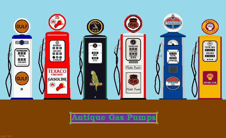 Antique Gas Pumps II @ PixelJoint.com