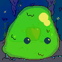 Cave Slime Eating Apple @ PixelJoint.com