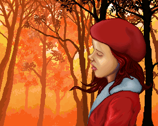 Autumn Girl @ PixelJoint.com