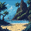 Rocky beach wallpaper background @ PixelJoint.com