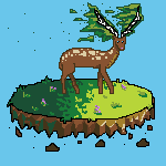Birch Reindeer @ PixelJoint.com