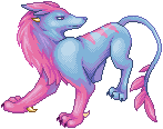 blue pink fox dog chimera thing @ PixelJoint.com