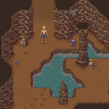 Cave Tileset Mockup @ PixelJoint.com