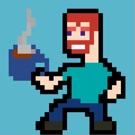 Self Portrait with Coffee @ PixelJoint.com