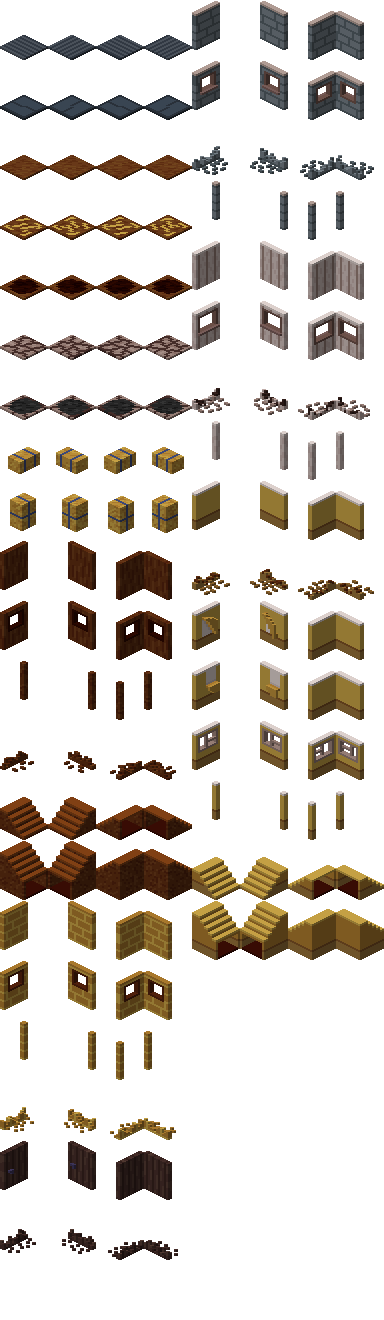 parts of urban tileset @ PixelJoint.com