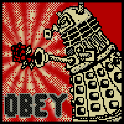 Dalek in Shepard Fairey Style @ PixelJoint.com
