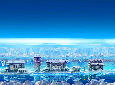 Flying fortress, Ice scape @ PixelJoint.com