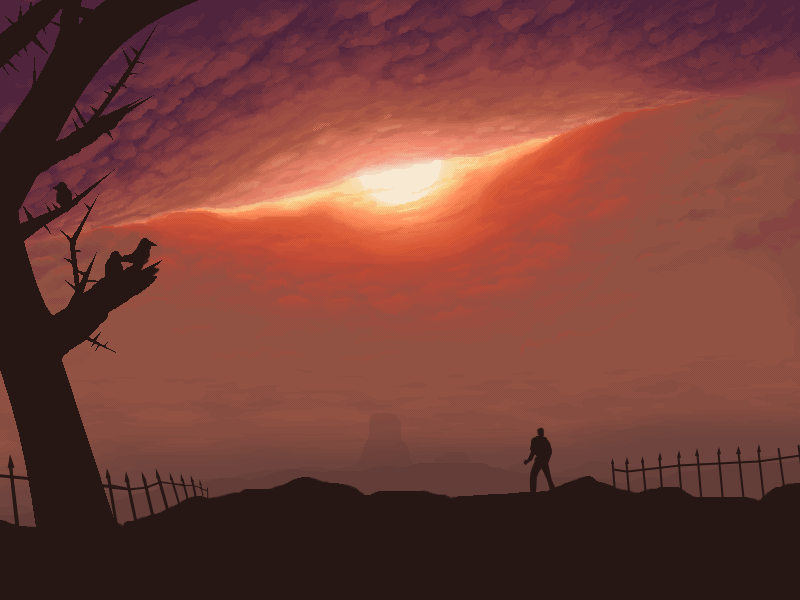 Mackerel sunset sky @ PixelJoint.com