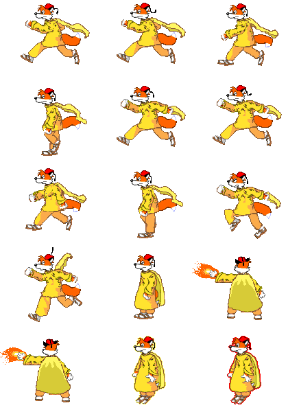 Mr Fez sprite sheet (from Forces Contraires) @ PixelJoint.com