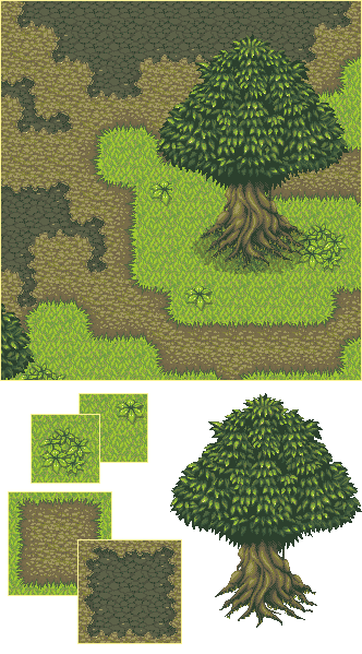 Forest Tileset @ PixelJoint.com