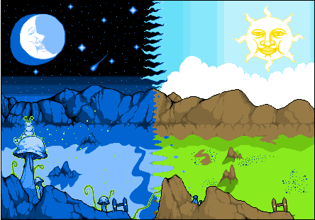 Day and Night @ PixelJoint.com