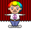 hippie clown @ PixelJoint.com