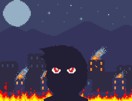 Burning city @ PixelJoint.com
