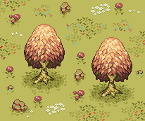 Autumn forest tileset Wip. @ PixelJoint.com