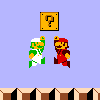 Mario and Luigi 8 bits @ PixelJoint.com