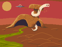 The Great Sandworm of Mars @ PixelJoint.com