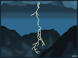 Mountains, Clouds and Lighting @ PixelJoint.com