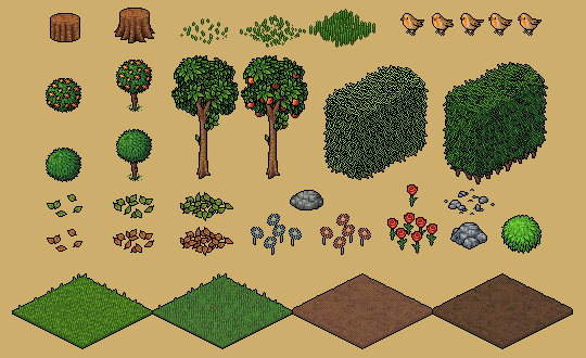 Isometric natural sprites @ PixelJoint.com