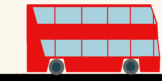 simple double decker bus @ PixelJoint.com