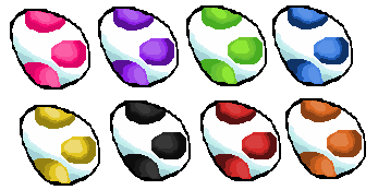 Yoshi eggs @ PixelJoint.com