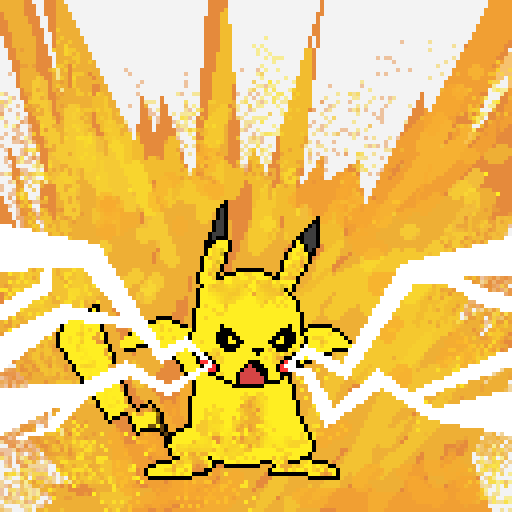 Pikachu on fire! @ PixelJoint.com