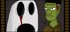 Pixelween2 frankenstein v.s the ghost. @ PixelJoint.com