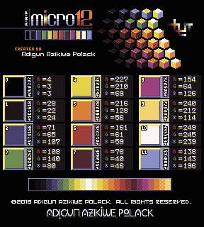 The AAP-Micro12 Color Palette @ PixelJoint.com