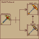 Resprited Gold Pickaxe @ PixelJoint.com