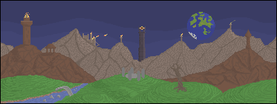 Desolate Mountainscape @ PixelJoint.com