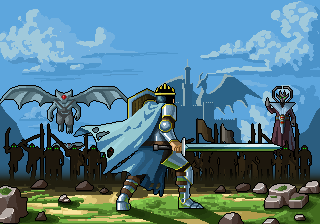 King fight against army of demons @ PixelJoint.com