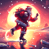 Skating Santa @ PixelJoint.com