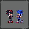 Sonic and Shadow @ PixelJoint.com