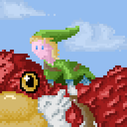 Link riding Loftwing @ PixelJoint.com