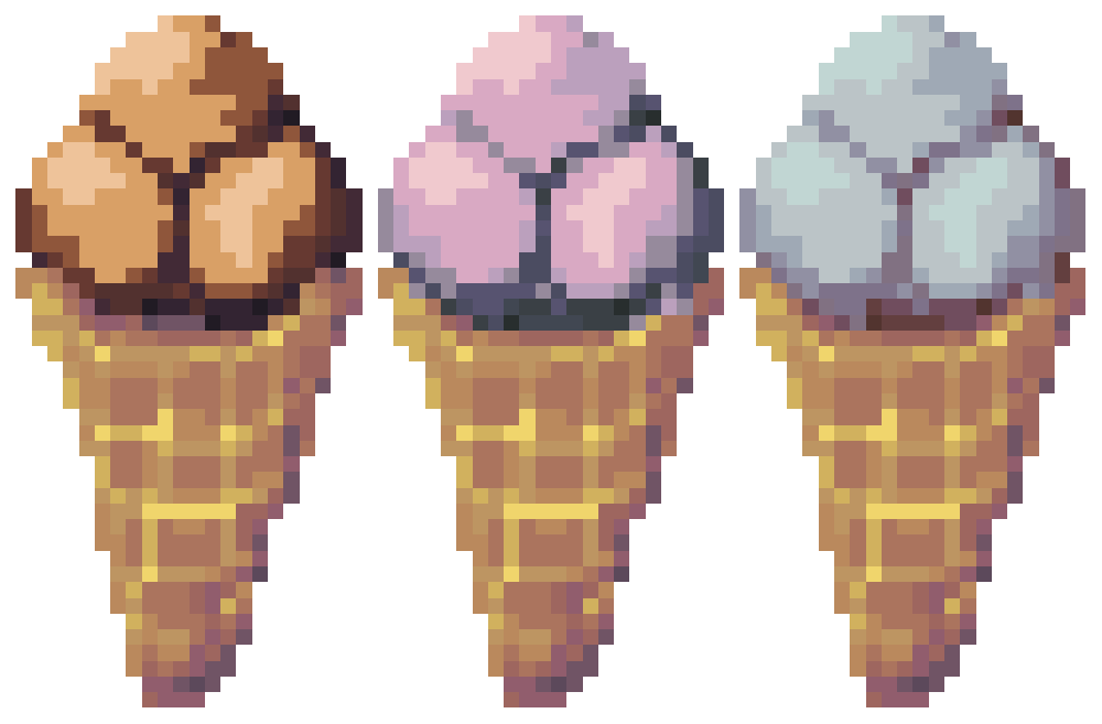 Three Iced Creams @ PixelJoint.com