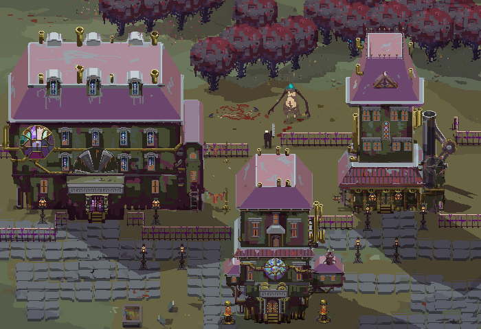 Sleepy town scene 2 @ PixelJoint.com