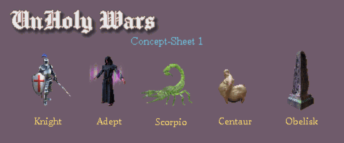 UnholyWars - Concept sheet 1 @ PixelJoint.com