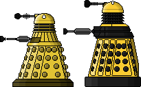 Old and New Dalek @ PixelJoint.com