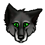 Green eyed wolf @ PixelJoint.com